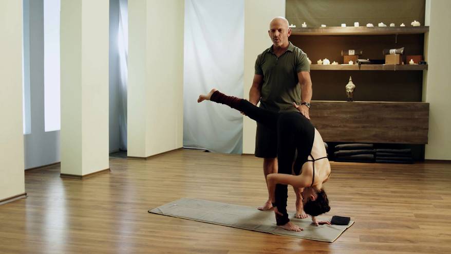 Learn Twisting Half Moon Pose - UDAYA Yoga & Fitness